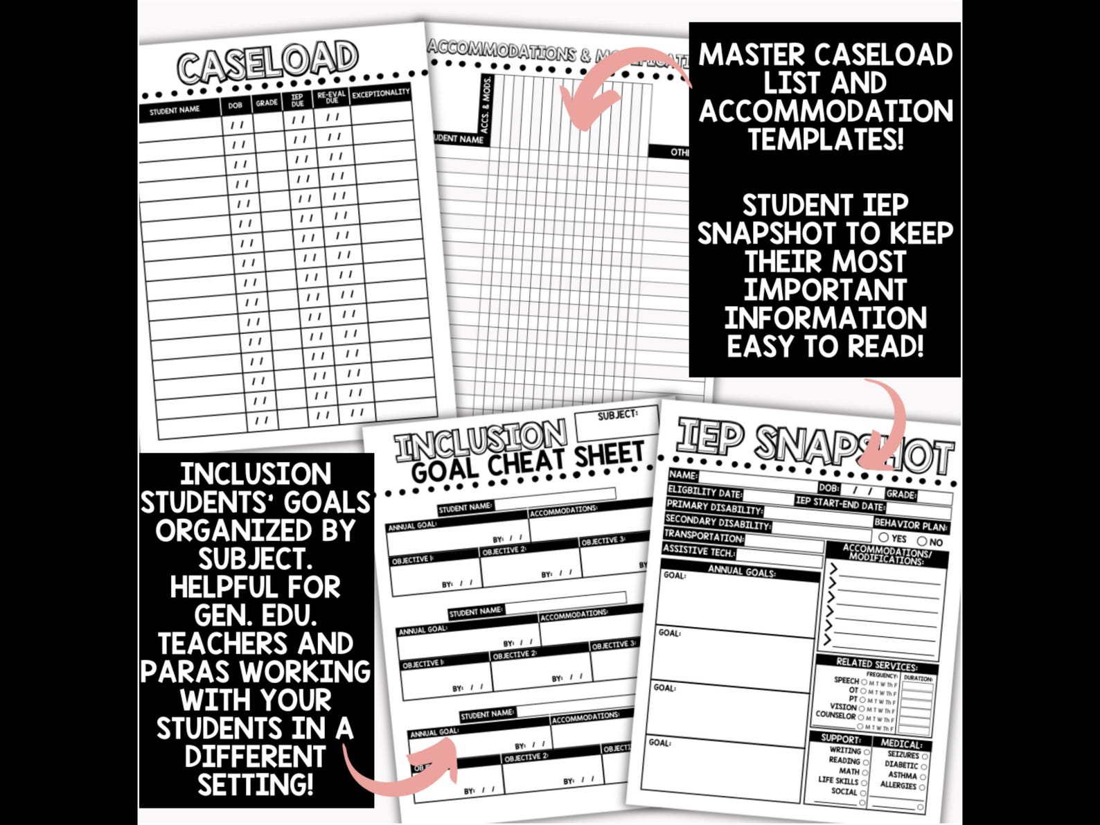 Boho Special Education Planner, Dated Planner, SPED Teacher Binder, IEP ...