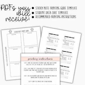 Student Data Chat Sticky Note Template, Upper Elementary Goal ...