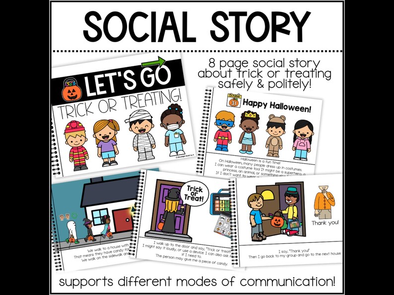 Trick or Treating Visual Supports for Special Education, Halloween ...