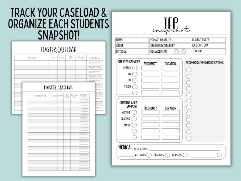 Editable IEP Meeting Planner Templates, Canva Templates, Printable ...