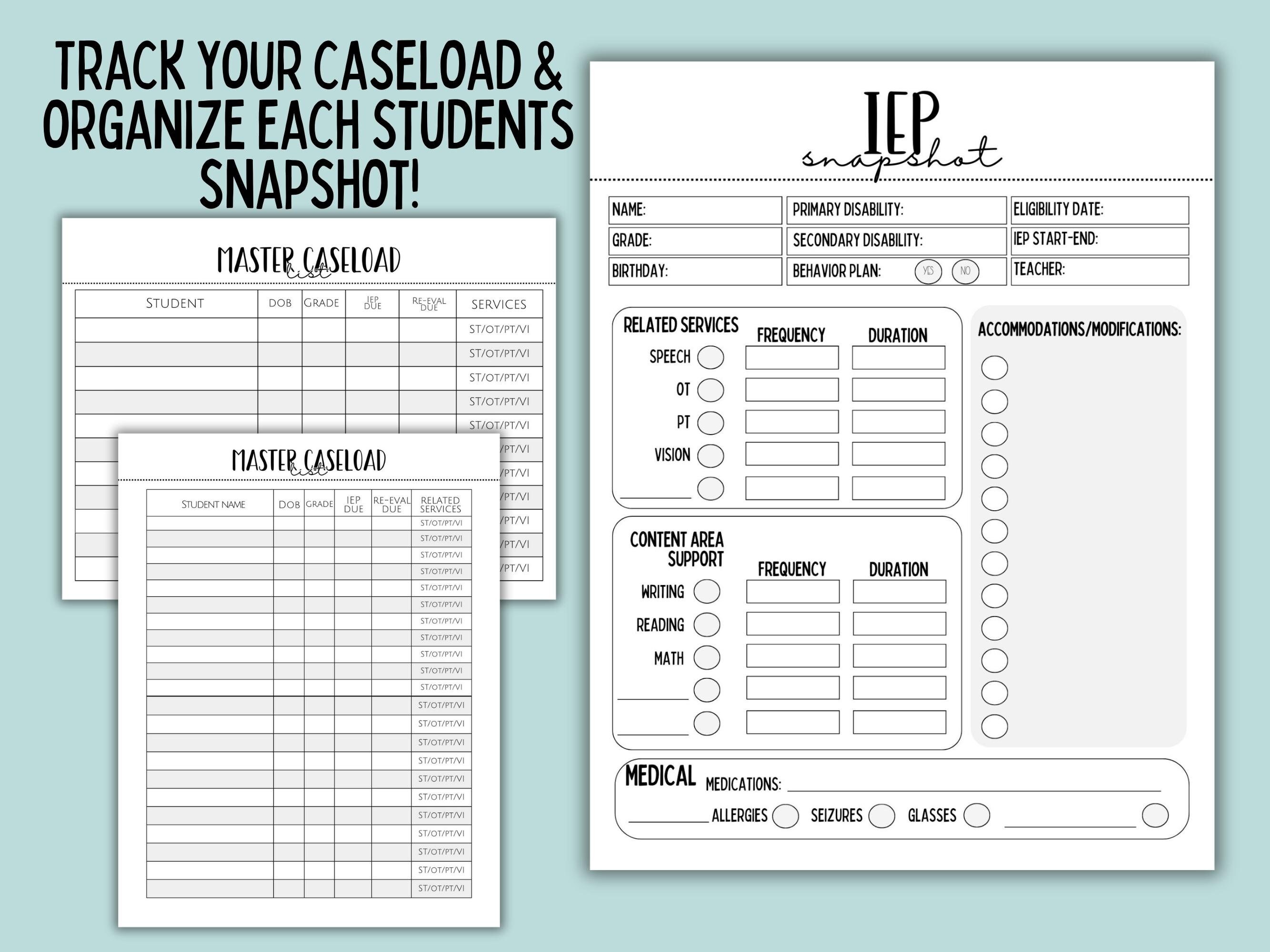 Editable IEP Meeting Planner Templates, Canva Templates, Printable ...