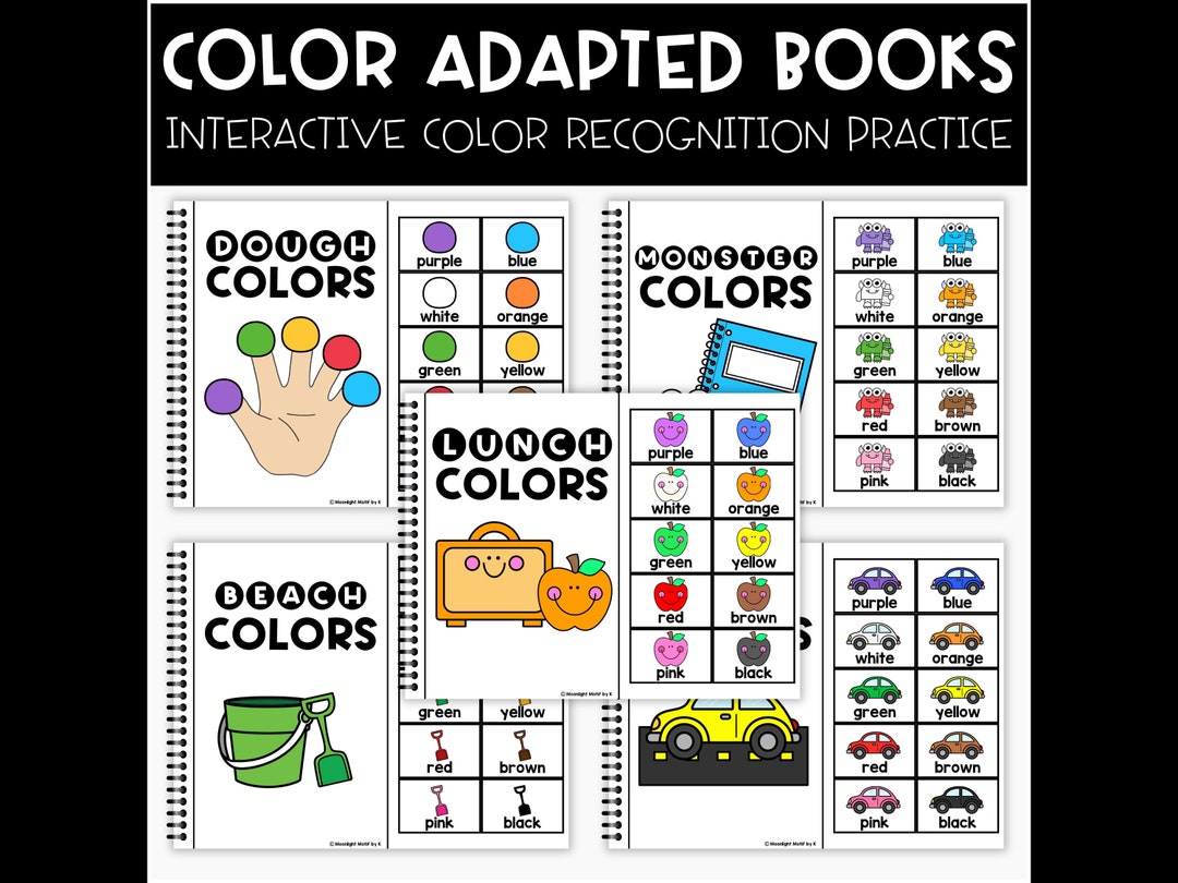 Color Recognition Adapted Books, Color Matching Interactive Books, SPED ...