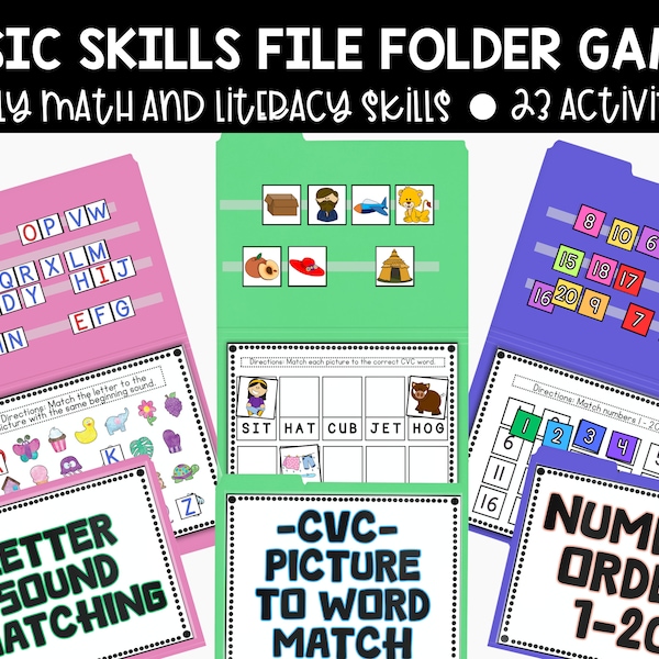 File Folder Games - Etsy