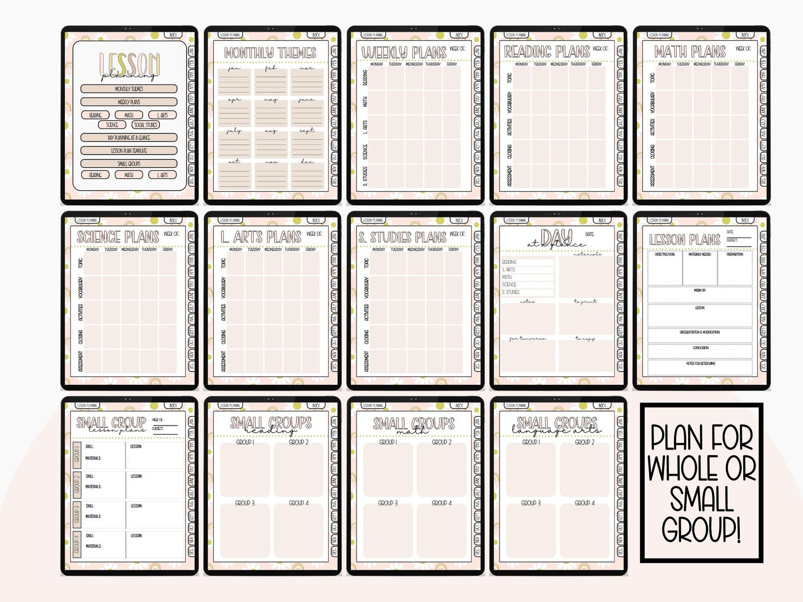 Digital SELF CONTAINED Rainbow Special Education Planner, Caseload and ...