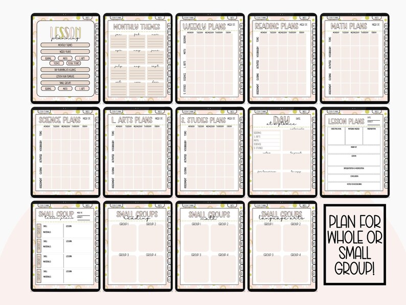 Digital SELF CONTAINED Rainbow Special Education Planner, Caseload and ...