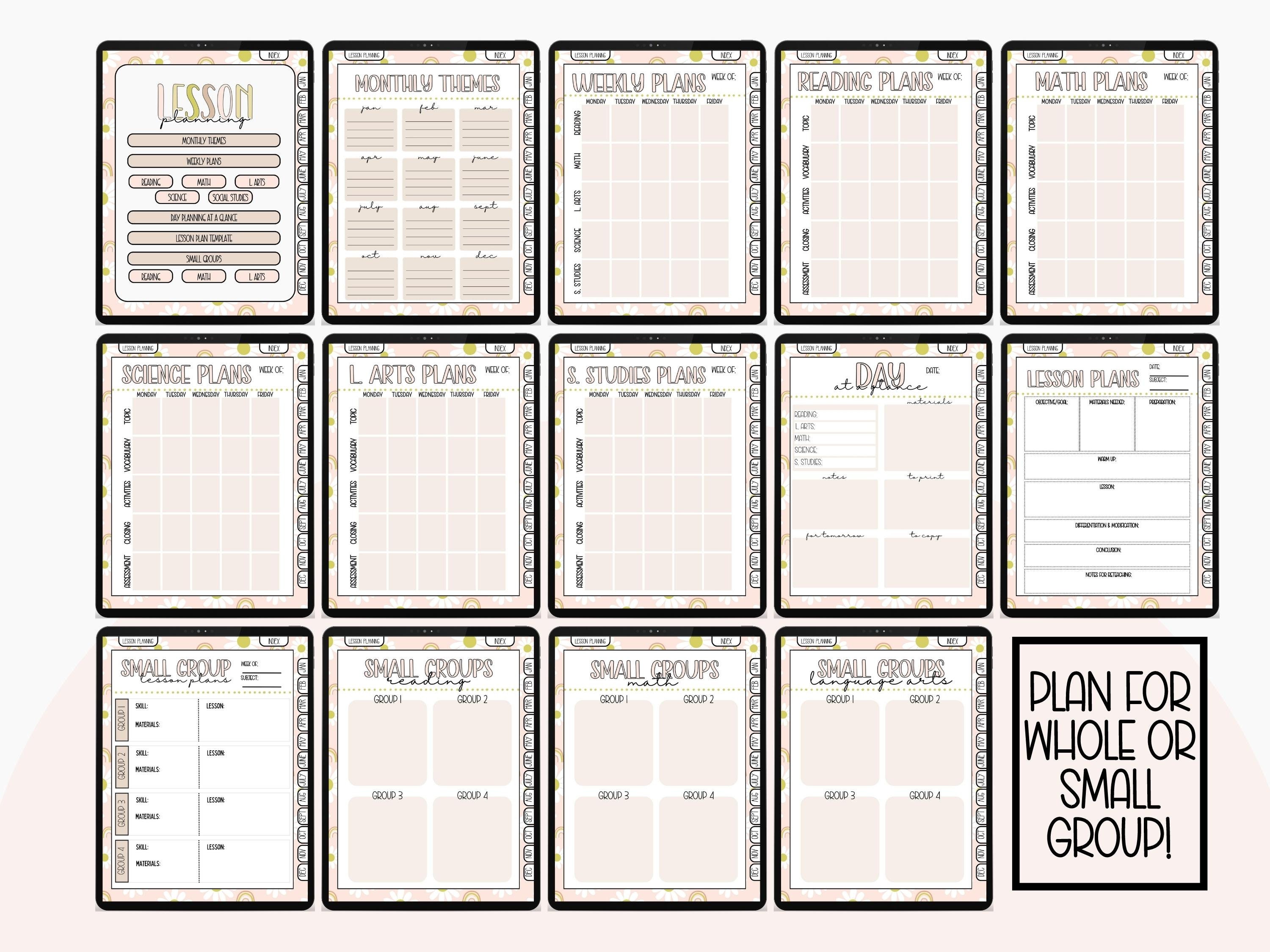 Digital SELF CONTAINED Rainbow Special Education Planner, Caseload and ...