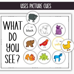 Printable Adapted Brown Bear Color Matching Activity, Special Education ...