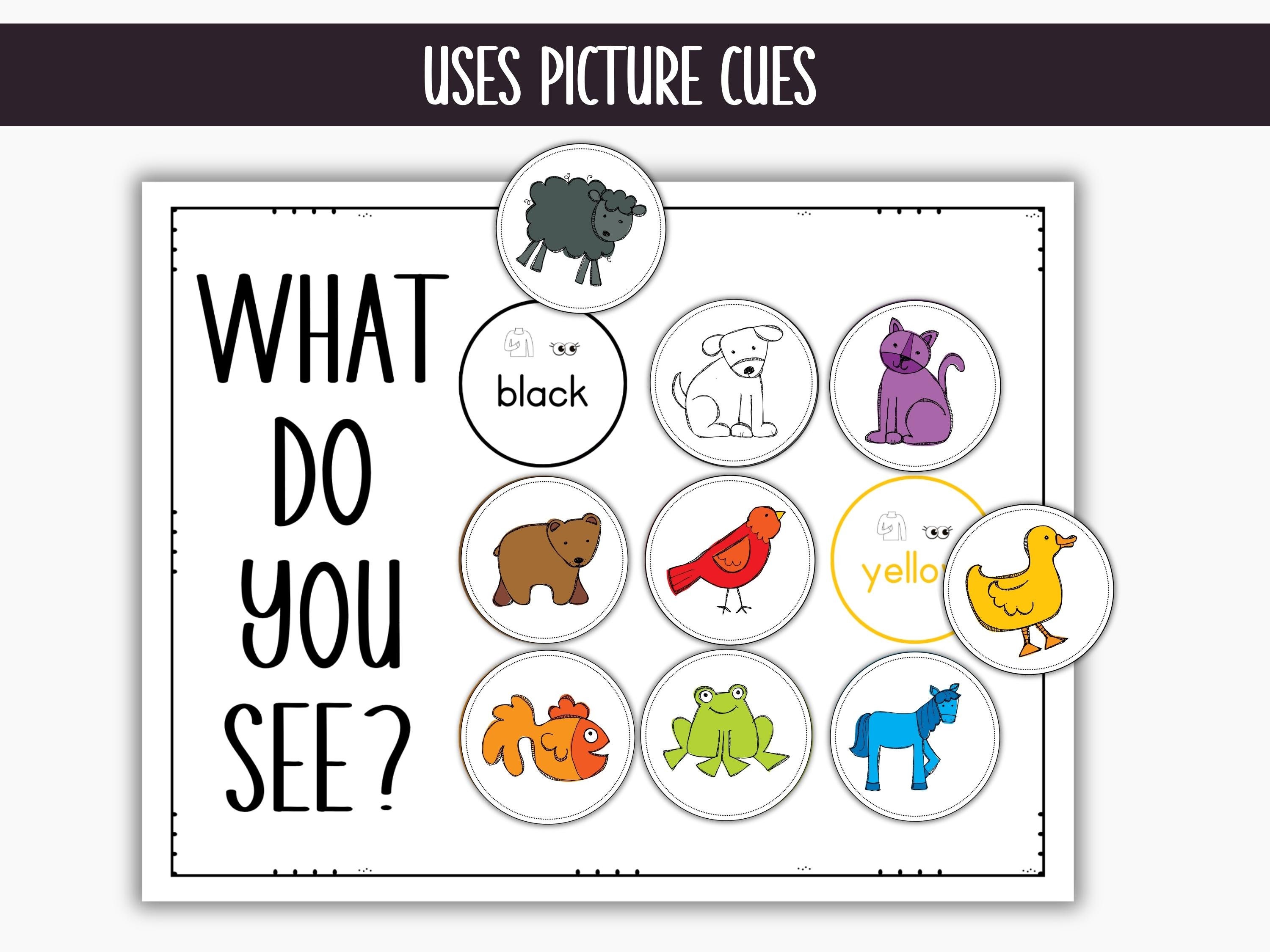 Printable Adapted Brown Bear Color Matching Activity, Special Education ...