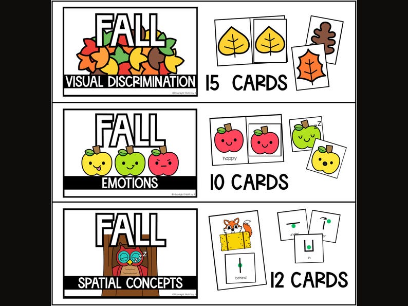 Fall Task Boxes for Prek and Special Education, Basic Skills Activities ...