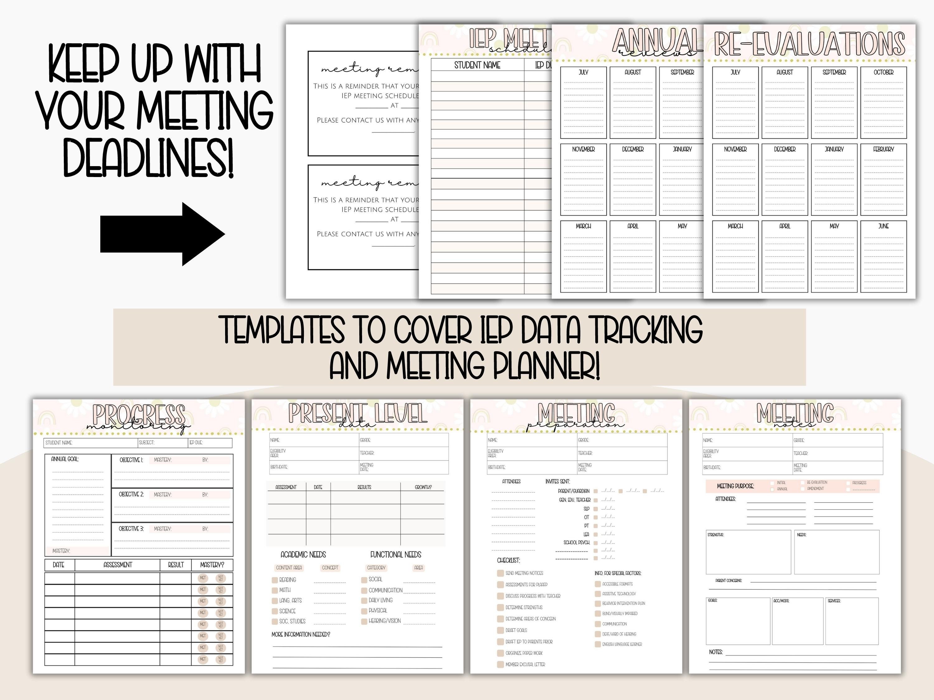 Self Contained Special Education Planner, Editable Rainbow Teacher ...