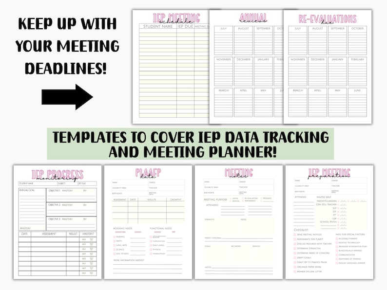 Editable Special Education Planner Binder, Caseload Canva Templates ...