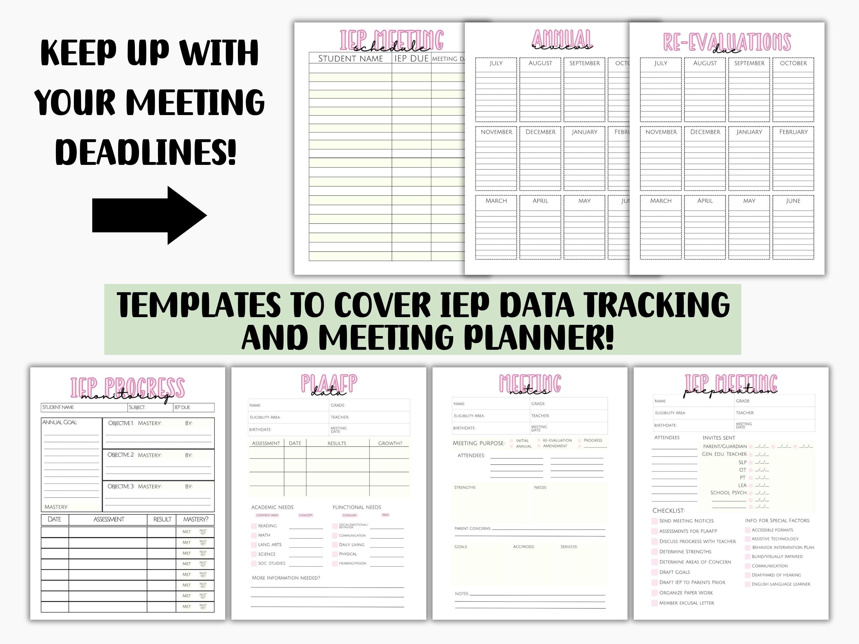 Editable Special Education Planner Binder, Caseload Canva Templates ...