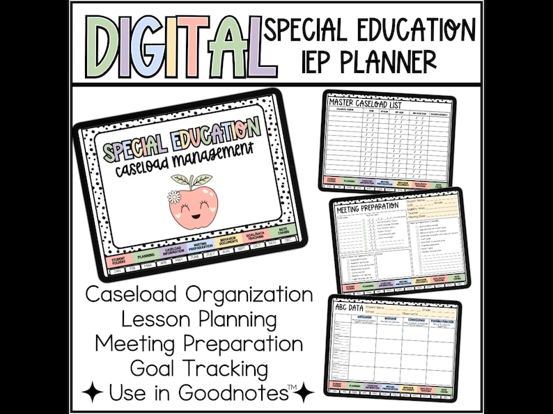 Special Education Digital Planner, Goodnotes™ Planner for SPED Teachers ...