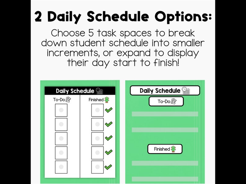 Visual Support Dashboard, File Folder Daily Schedule, Special Education ...