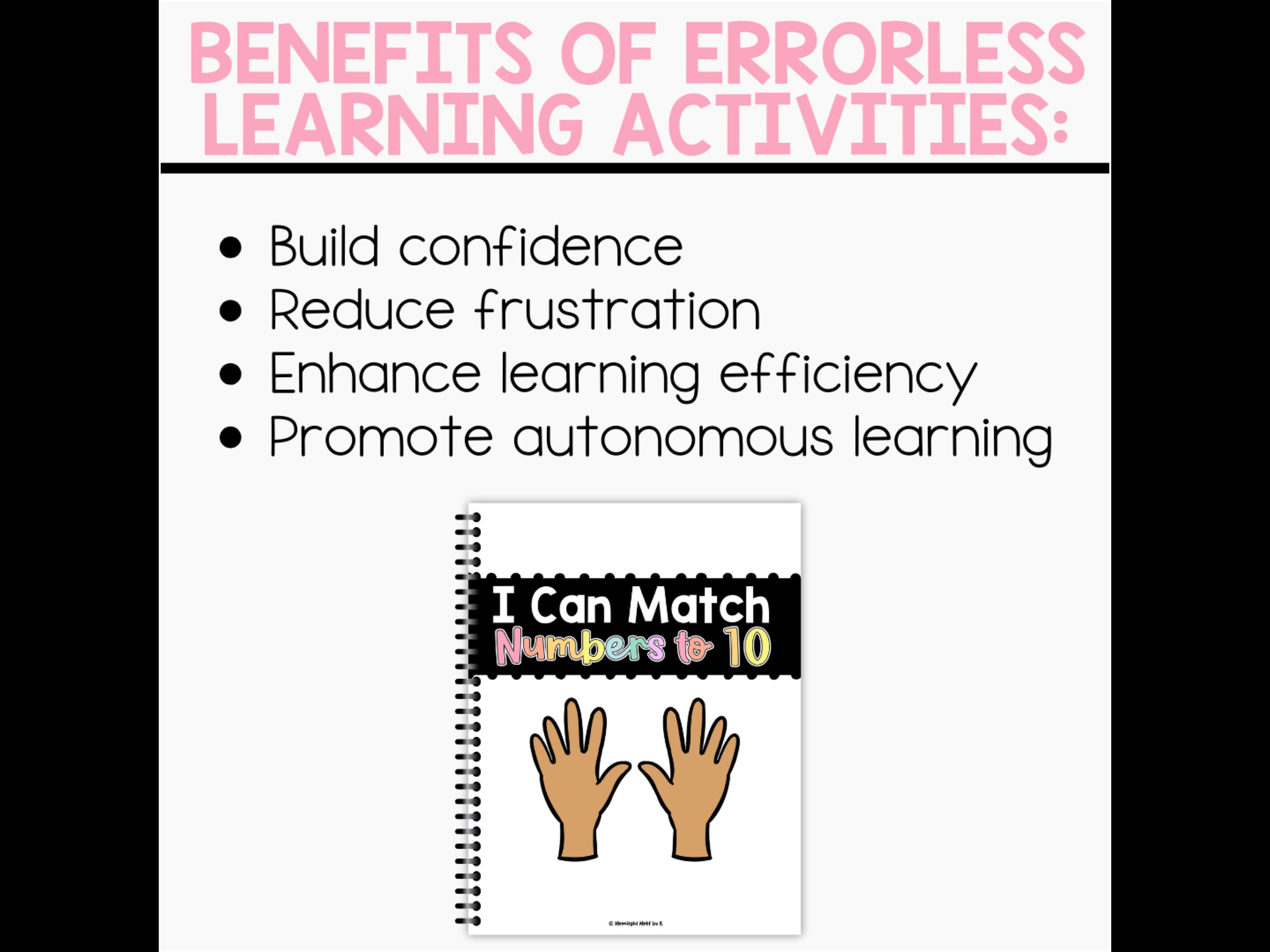 ERRORLESS Number Quantity Matching Adapted Book, Activities for Special ...