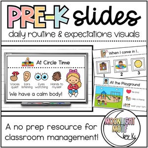 Prek Routines and Expectations Slides, Visual Rules for Prek, Visual ...