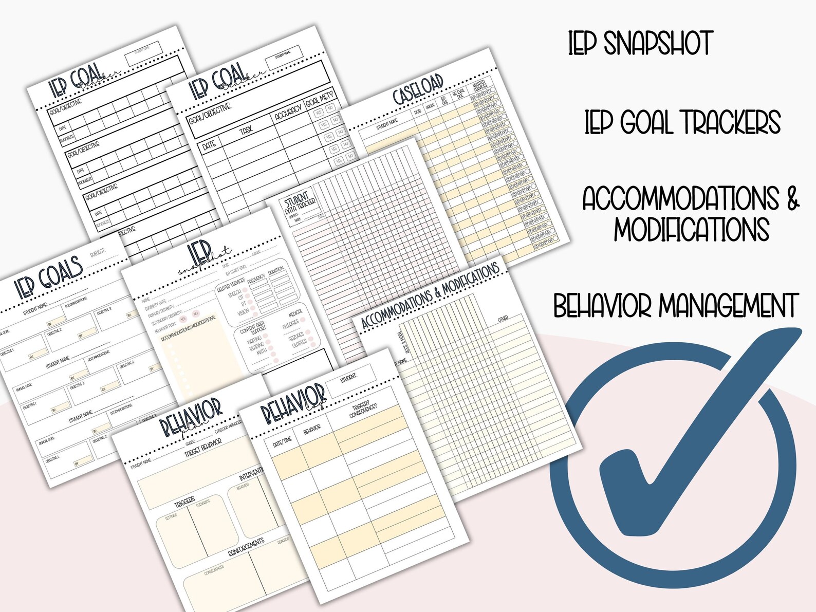 Self Contained Special Education Planner, Editable Boho Teacher Planner ...