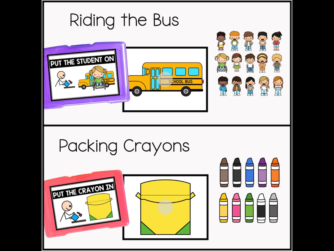 Errorless Task Boxes, Core Word Put Activities, Interactive Fine Motor ...