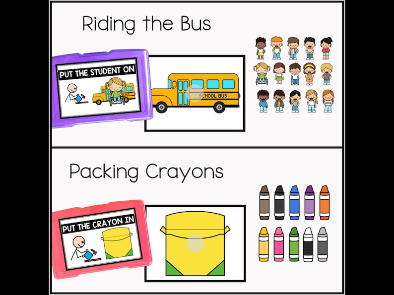 Errorless Task Boxes, Core Word Put Activities, Interactive Fine Motor ...