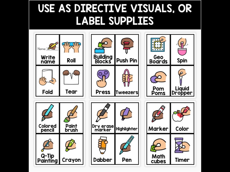 Classroom Instructional Visuals and Labels, Special Education Visuals ...