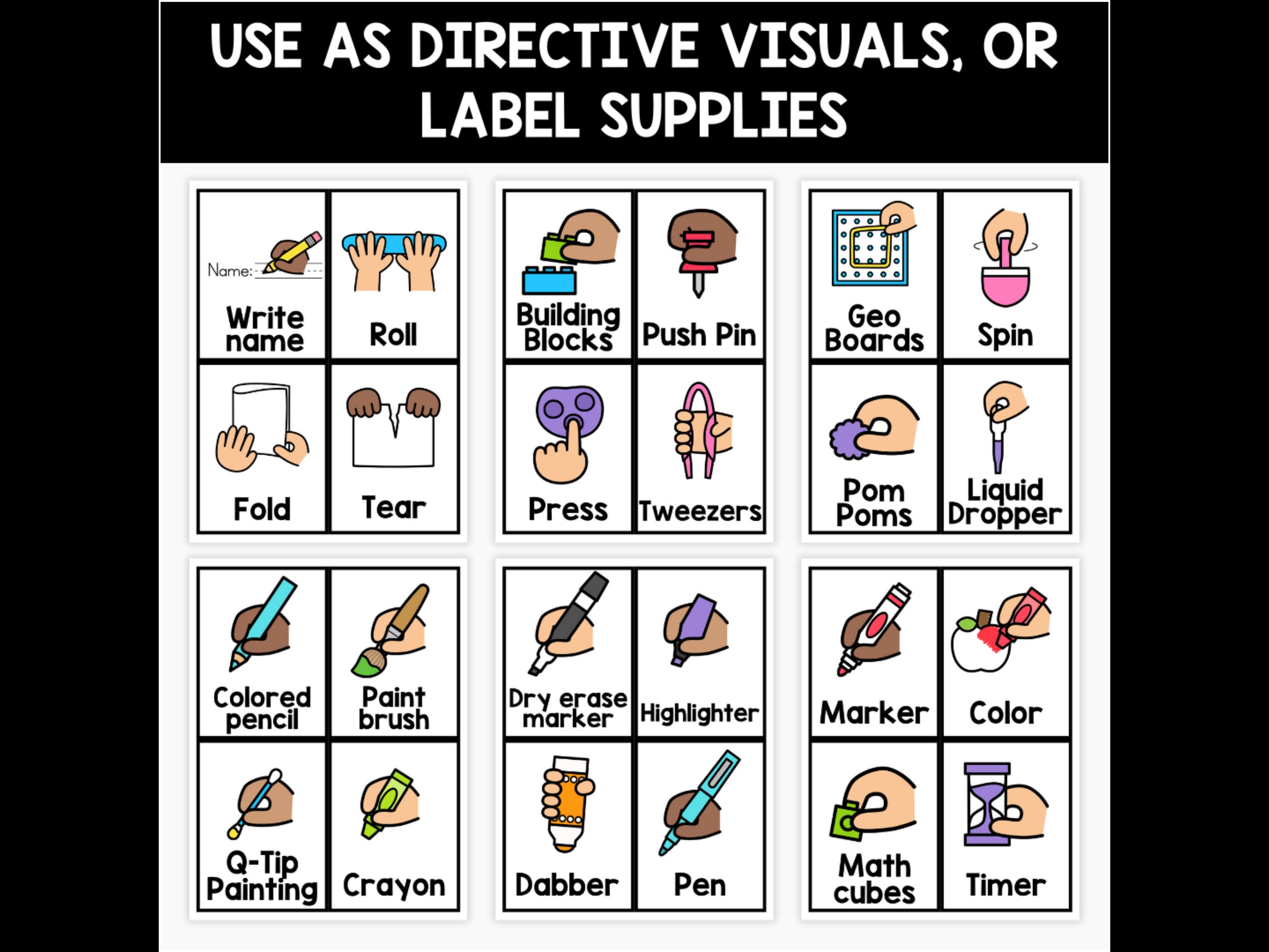 Classroom Instructional Visuals and Labels, Special Education Visuals ...