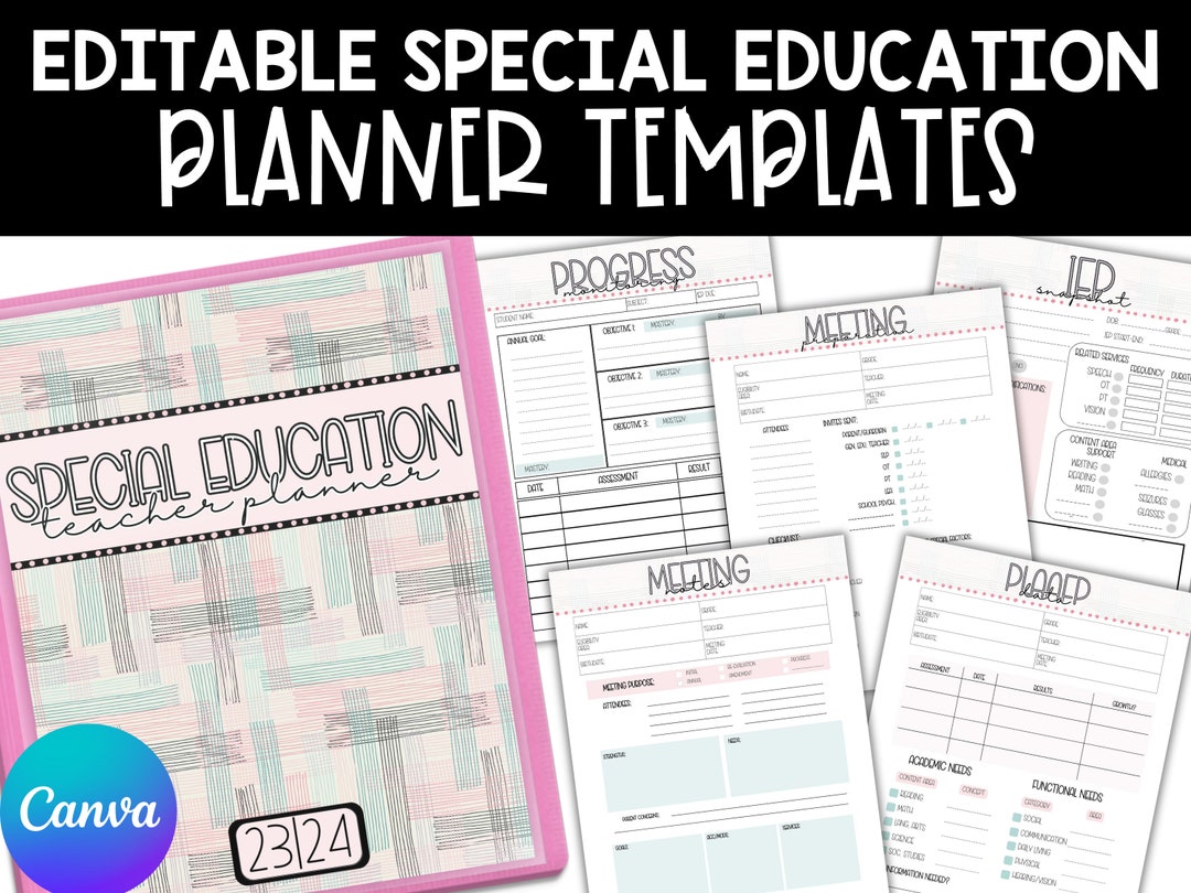 Editable Special Education Caseload Templates, IEP Goal Planning ...
