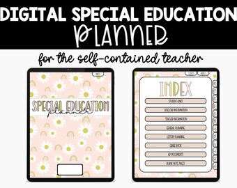 Digital SELF CONTAINED Boho Special Education Planner, Caseload and ...