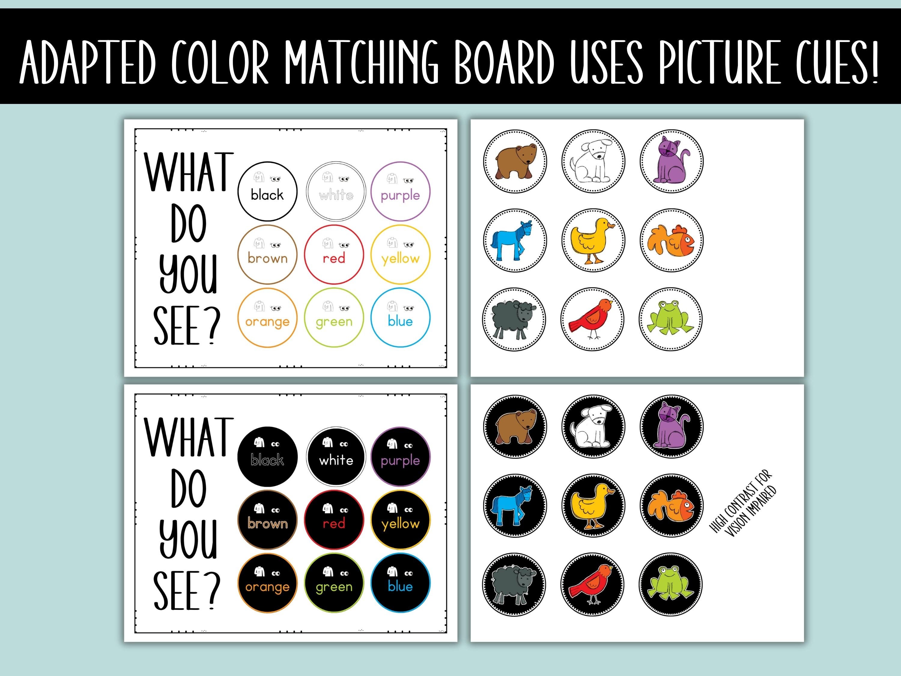 Printable Adapted Brown Bear Activities, Adapted Brown Bear Book ...