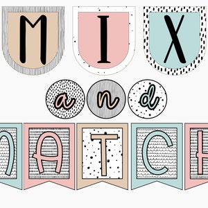 Boho Classroom Banner Letters, Boho Classroom Decor, Bulletin Board ...