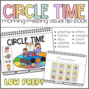 Circle Time Visual Flip-book, Morning Meeting Interactive Notebook ...