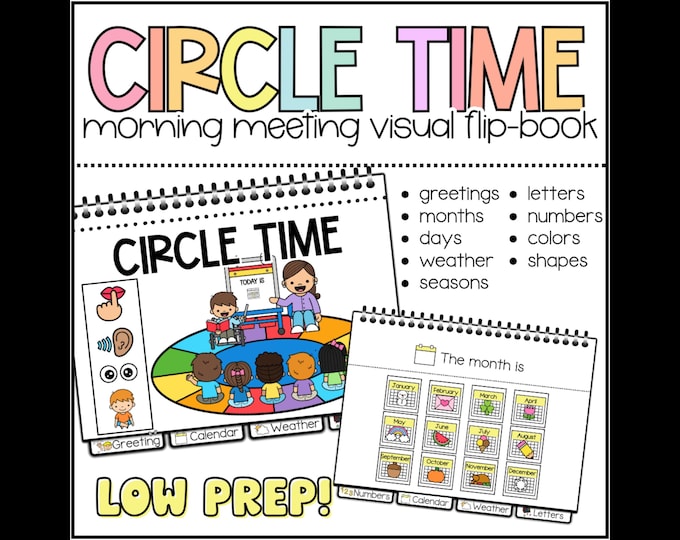 Circle Time Visual Flip-book, Morning Meeting Interactive Notebook ...