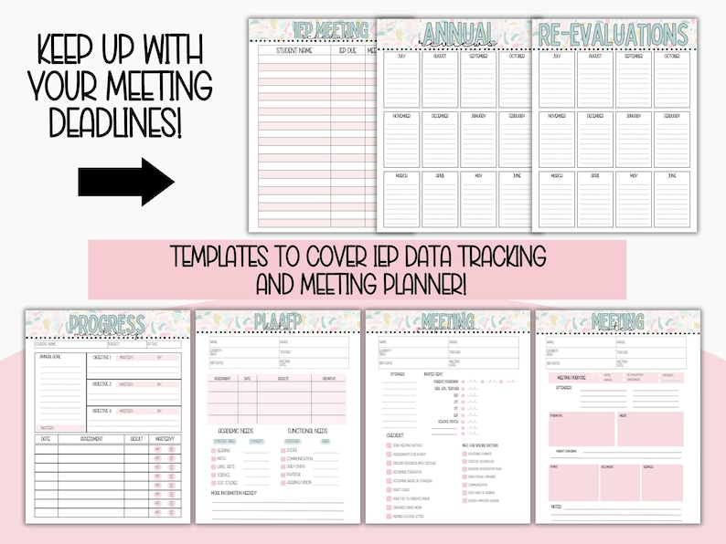 Self Contained Special Education Planner, Editable Terrazzo Teacher ...
