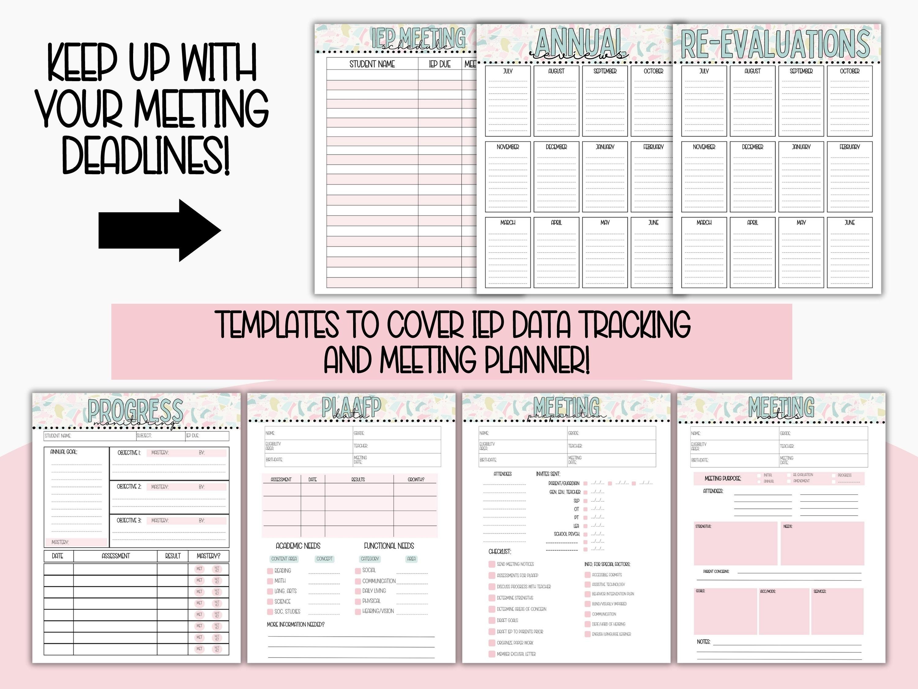 Self Contained Special Education Planner, Editable Terrazzo Teacher ...