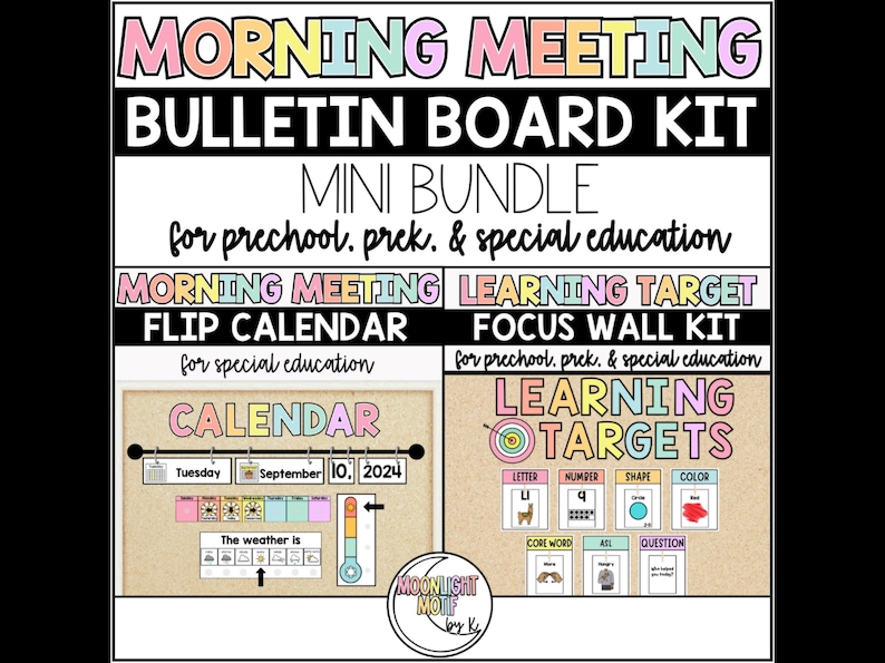 Morning Meeting and Focus Wall Bulletin Board Kit, Visuals for Special ...