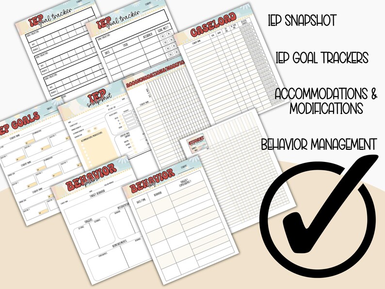 Self Contained Special Education Planner, Editable Retro Teacher ...