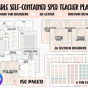 Editable Self Contained Special Education Planner Printable - Etsy