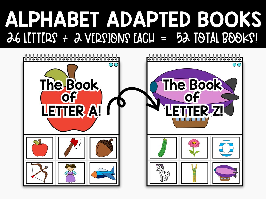 Alphabet Adapted Books, Adapted Books for Special Education, Phonics ...