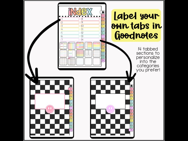 Retro Digital Teacher Planner, Digital Notebook for Teachers, Blank ...