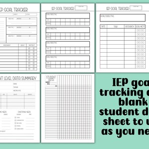 Student Data Tracker, Basic Skills Assessment, IEP Goal Tracker, Basic ...