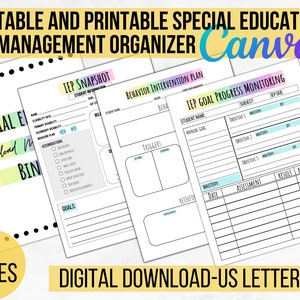 Editable Special Education Caseload Templates Canva - Etsy