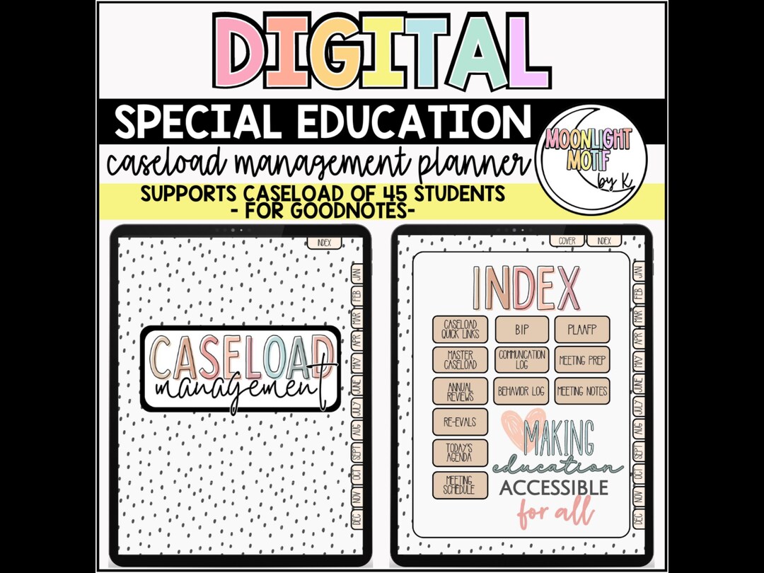 Digital Boho Special Education Planner, Large Caseload Management ...