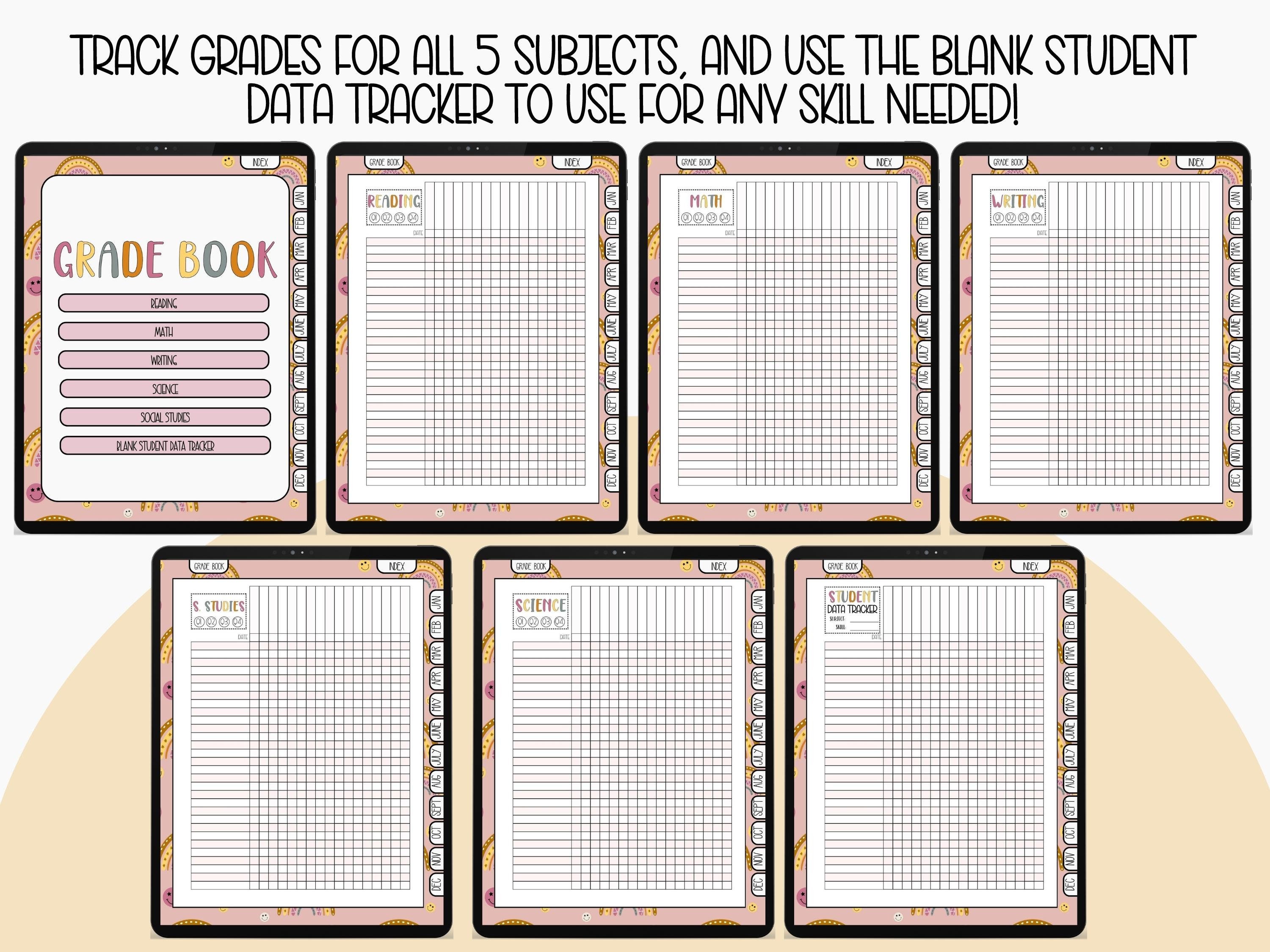 Digital SELF CONTAINED Rainbow Special Education Planner, Caseload and ...