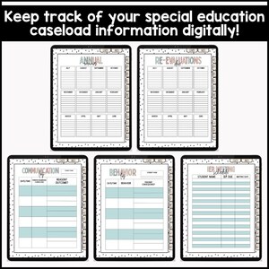 Digital Boho Special Education Planner, Caseload Management Planner ...