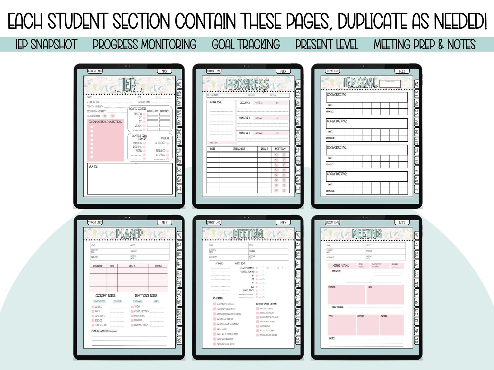 Digital Special Education Planner, Caseload Management Planner, IEP ...