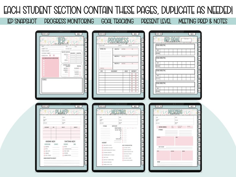 Digital Special Education Planner, Caseload Management Planner, IEP ...