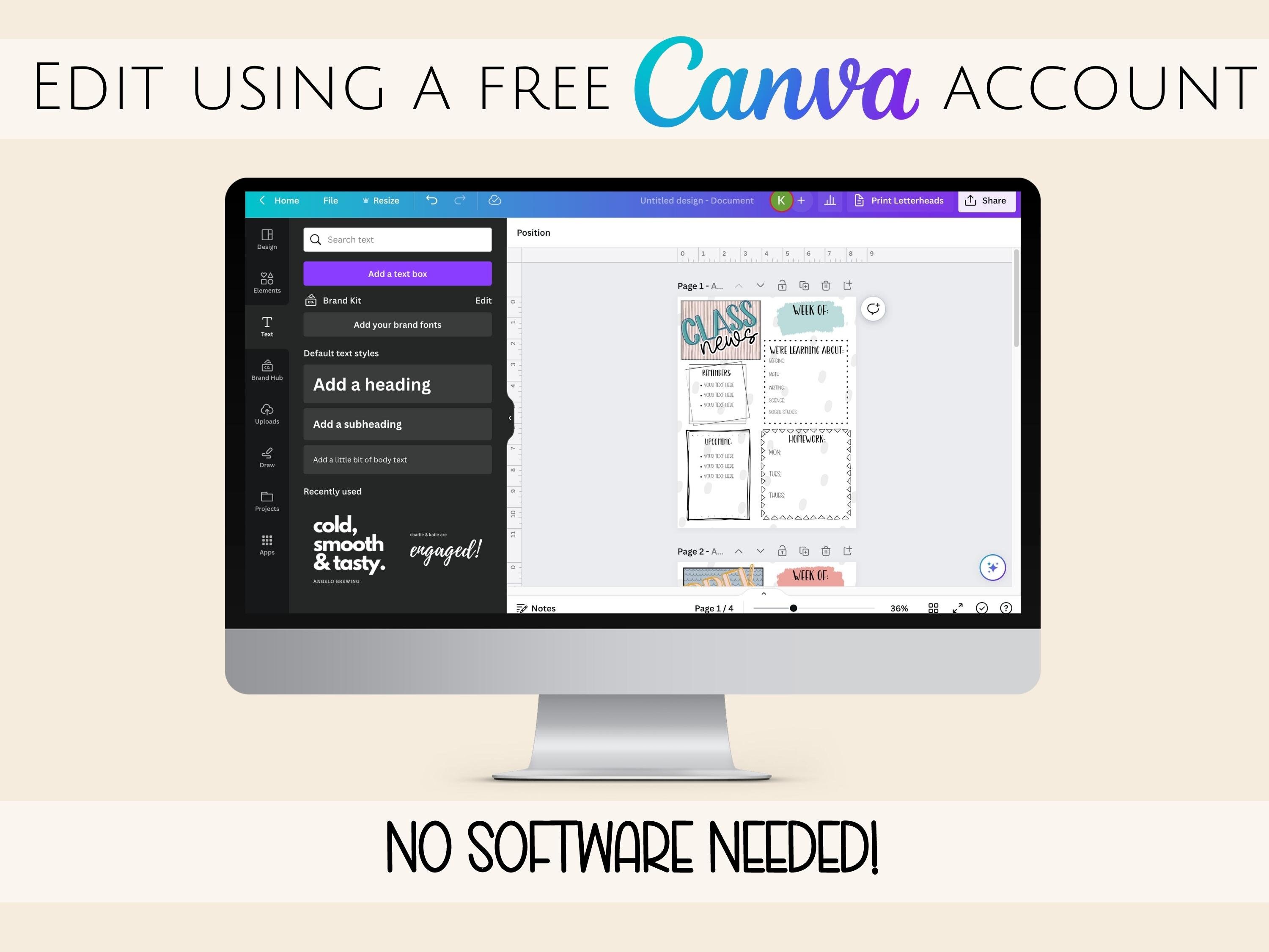 Editable Classroom Newsletter Template, Colorful Boho Class Newsletter ...