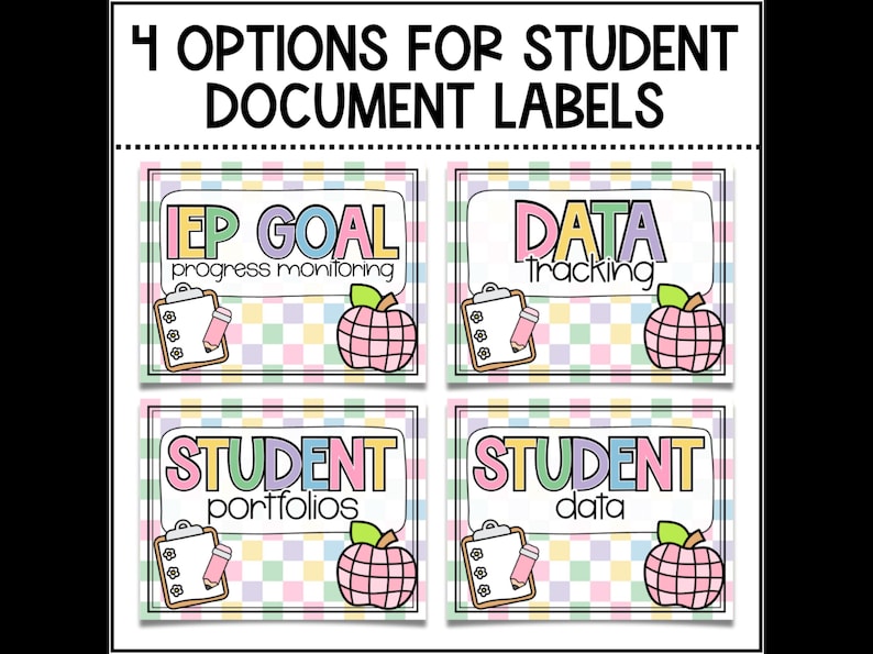 Groovy Crate Labels for Student Data, Student File Organization System ...