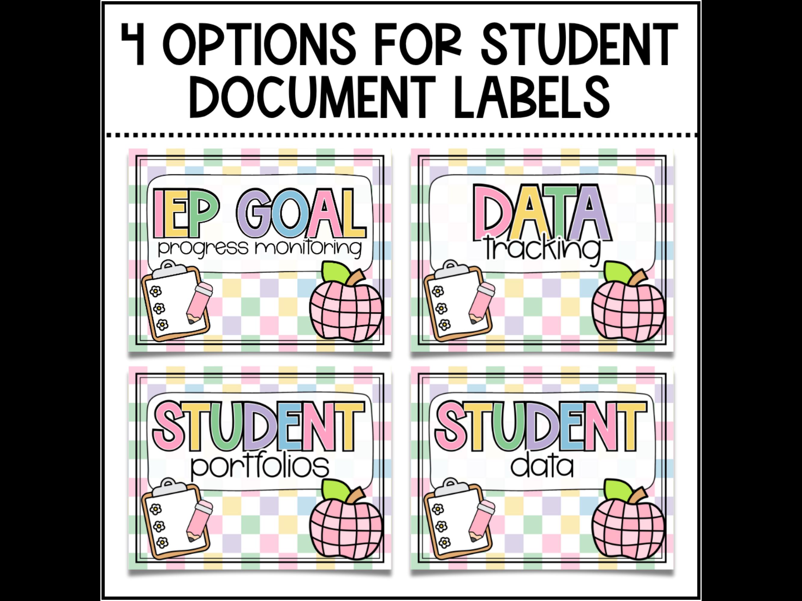 Groovy Crate Labels for Student Data, Student File Organization System ...