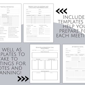 Editable IEP Meeting Planner Templates, Canva Templates, Printable ...