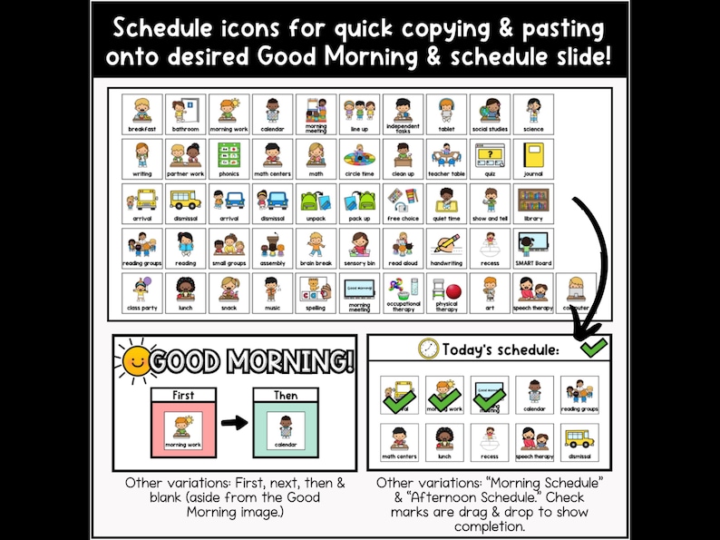 Special Education Morning Meeting Slides, Digital Visual Schedule, Core ...